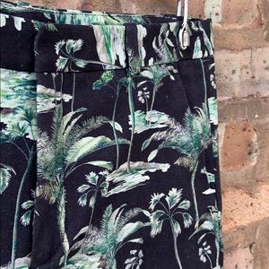 Zara | Pants & Jumpsuits | Zara Tropical Palm Tree Pants | Poshmark